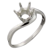 Crescent Round Ring Setting